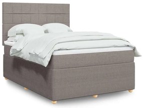 Box spring postel s matrací taupe 140x190 cm textil 3292055