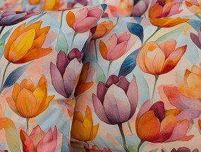 Nelly Bavlněný povlak na polštář - Tulipánová energie Rozměr: 50/70 CM ZIP