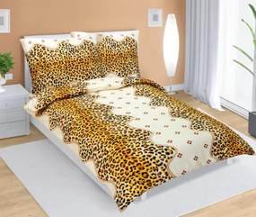 Bellatex Povlečení krepové Leopardí vzor, 140x220, 70x90 cm