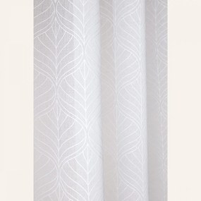 Záclona  La Rossa  bílá se stříbrnými průchodkami 140 x 260 cm