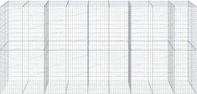 Gabionový koš s víkem 450 x 100 x 200 cm pozinkované železo 3295232