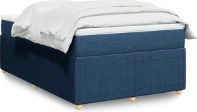Box spring postel s matrací modrá 120x200 cm textil 3285566