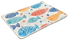 Koupelnová předložka s motivem barevných ryb Foutastic Colour Fish, 60 x 40 cm