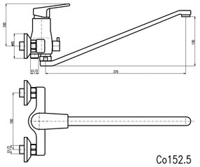 RAV Slezák CO152.5 - Vanová baterie COLORADO lesklý chrom