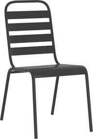 7dílný zahradní jídelní set antracitový ocel 3187992