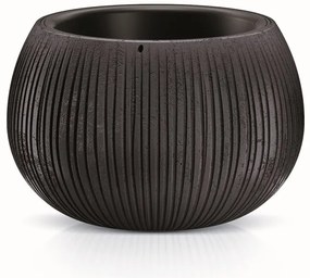 Prosperplast Květináč s vkladem BETON BOWL černý 29 cm