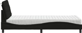 Postel s matrací černá 90 x 190 cm textil 3310708