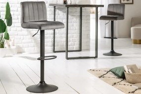 Barová židle Portland velvet grey / 40125