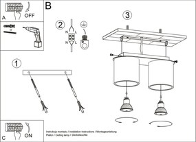 Sollux Lighting Stropní svítidlo ORBIS 2 ultramarín