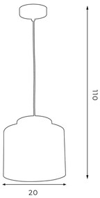 Lustr na lanku HAVARD 1xE27/60W/230V černá/mosaz
