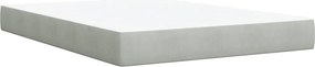 Box spring postel s matrací světle šedá 160x200 cm samet 3290948