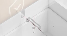 Koupelnová skříňka Vasagle Toly 100 cm s nabíjecí stanicí bílá
