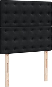 Box spring postel s matrací černá 90x200 cm samet 3293124