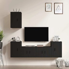 vidaXL 5dílný set TV skříněk kompozitní dřevo [3188566] Barva: Černá