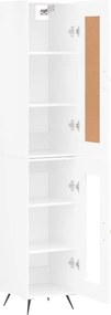 Skříň highboard bílá s vysokým leskem 34,5x34x180 cm kompozit 3200363