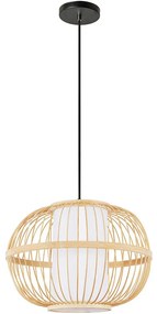 Toolight Natural, závěsné stropní svítidlo 1xE27 APP1631-1CP, přírodní hnědá, OSW-05104