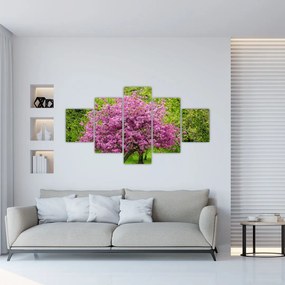 Obraz rozkvetlého stromu na louce (125x70 cm)