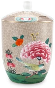 Pip Studio Blushing Birds skladovací dóza 1,5l, khaki (skladovací dóza 1500ml)