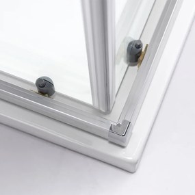 BPS-koupelny Čtvercový sprchový kout HYD-SK93B 90x90 chrom/transparent + vanička HYD-SSV-SXL02B bílá
