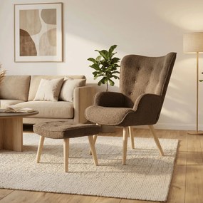 Autronic Relaxační křeslo s podnožkou AK-319 Barva potahu: Hnědá