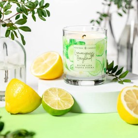 Sójová svíčka VONTREE CANDLE Citronová tráva a Bergamot | 175 g Typ víčka: Dřevěné víčko