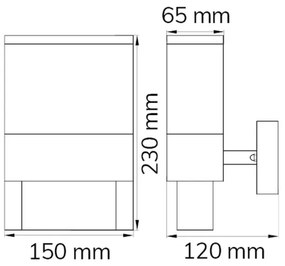 Wofi 12227 - LED Domovní číslo DIEGO LED/10,5W/230V 3000K IP54