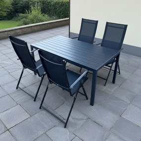 Vikio Zahradní set 140x80 pro 4 osoby V134-140 černá