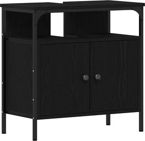 Koupelnové umyvadlové jednotky 3 ks Černá 80 x 30 x 60 cm 3334399