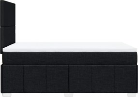 Box spring postel s matrací černá 120x190 cm textil 3293902