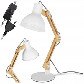 Stolní lampa 1xE27/40W/230V bílá