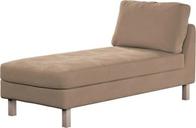 Potah na šezlong IKEA Karlstad samostatný, krátký barva béžová látka lesklé, sametová