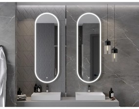 Mexen Bono, LED koupelnové zrcadlo s podsvícením 55 x 155 cm, 6000K, ochrana proti zamlžování, 9816-055-155-611-00