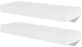 Nástěnné police 4 ks bílé 40 cm 275996