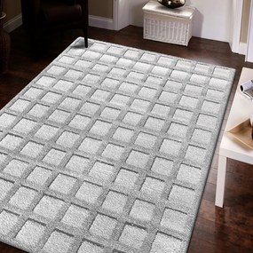 Koberec SERENITY v šedé barvě s geometrickým vzorem Šířka: 120 cm | Délka: 170 cm