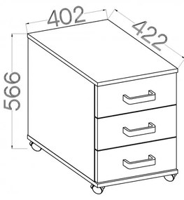 Falco Kontejner Matylda 201 světle šedá