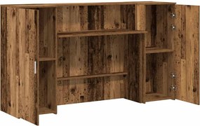 Recepční stůl starého dřeva 180x50x103,5 cm kompozitní dřevo 3324212