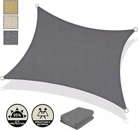Axt Shade Sluneční plachta 3x3 m, Uv ochrana, terasa, šedý balkon