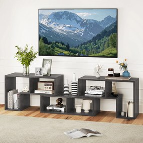 Costway 3dílná dřevěná TV skříňka pro TV do 65" Volně kombinovatelný