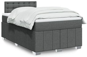 Box spring postel s matrací tmavě šedá 120x190 cm textil 3287022