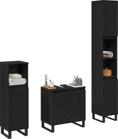 Sada koupelnového nábytku 3 ks Černý dub 30 x 30 x 190 cm 3333100