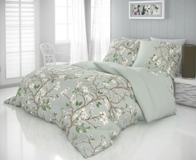Saténové povlečení LUXURY COLLECTION JARO zelené - 1x 240/220, 2x 70/90cm