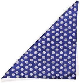 Biante Bavlněný šátek Sandra SA-214 Bílé puntíky na modrém 100 x 100 cm