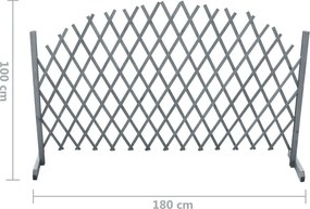 vidaXL Vrbový trelážový plot masivní jedle 1,8 x 1 m [41296] Barva: Hnědá