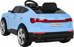 Ramiz Audi E-Tron Sportback pro děti modré + na dálkové ovládání + pohon 4x4 + pomalý start + rádio MP3 + LED