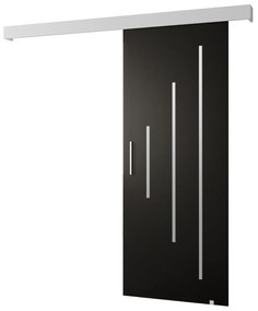 Posuvné dveře 90 cm Sharlene Y (černá matná + bílá matná + stříbrná). 1044046