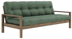 sofa KNOB by Karup - 95*205 cm carob (hnědá) + futon olive green 756
