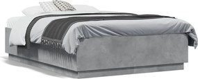 Rám postele betonově šedý 135 x 190 cm kompozitní dřevo 3209740