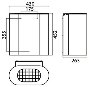 Emco System 2 - odpadkový koš 30l, 355300102