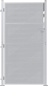 Zahradní brána 85 x 174 cm Nerezová ocel Stříbrná Zamykatelné 3402586