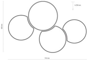 Stropní svítidlo MONA 4xE27/15W/230V bílá